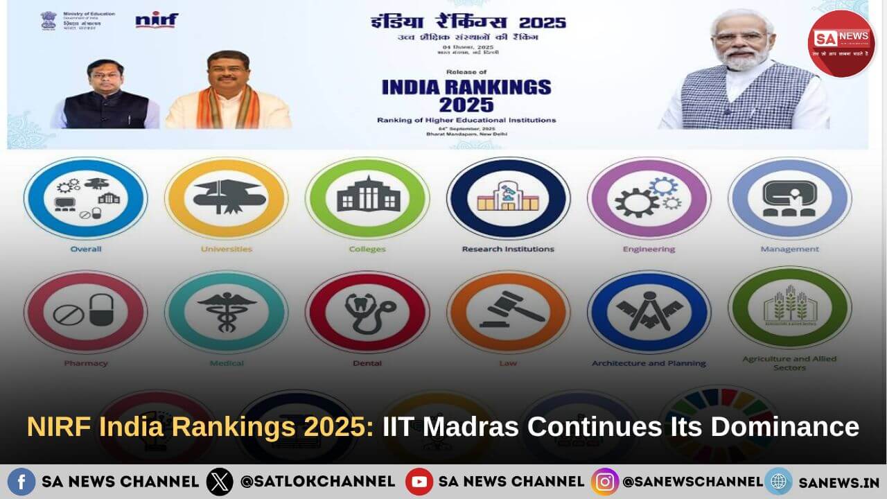 NIRF Rankings 2025: IIT Madras Tops, IISc Best University