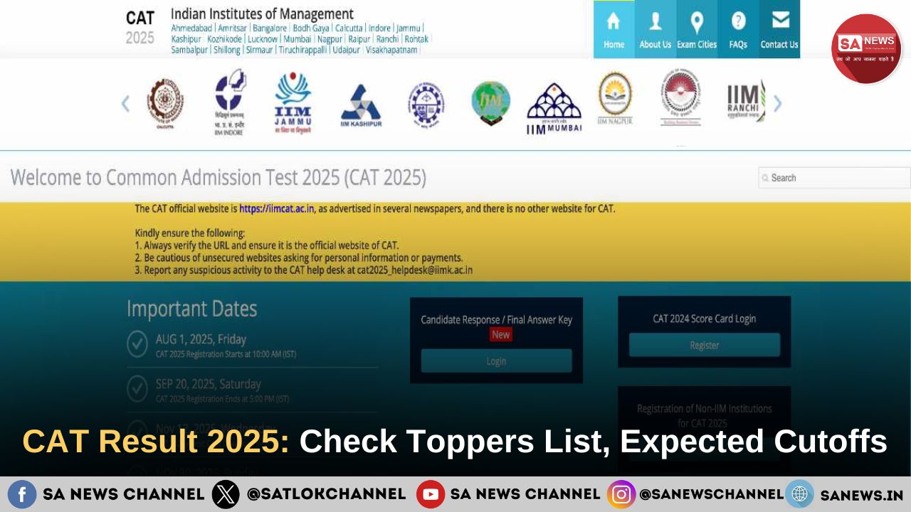 CAT Result 2025 Declared: Toppers, Direct Link, Cutoffs
